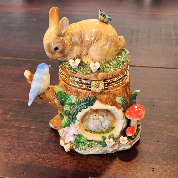 Storage & Organization | Cwc Porcelain Easter Spring Bunny Bird Forest ...